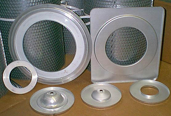 Aluminum Machined Pipe End Caps , Heavy Duty Oil Filter Cap Customized Size