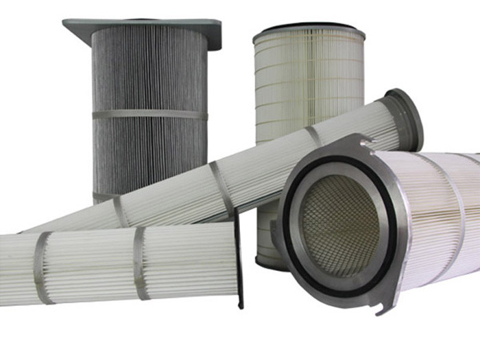 5um,0.5um,2um,0.2um Cylindrical Type Pleated Dust Filter Cartridge Reusabl
